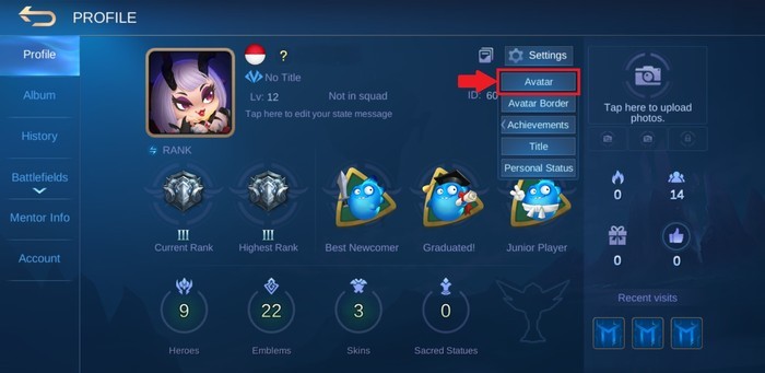 Lebih Unik, Ini Cara Upload Foto Untuk Avatar Akun Mobile Legends Kamu ...